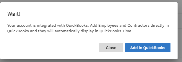 Adding employees to quickbooks time